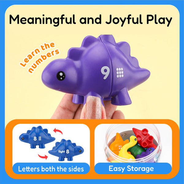 JurassiCount-Montessori Dinosaur Number Matching Set (20 pcs) 2 Years+ ...